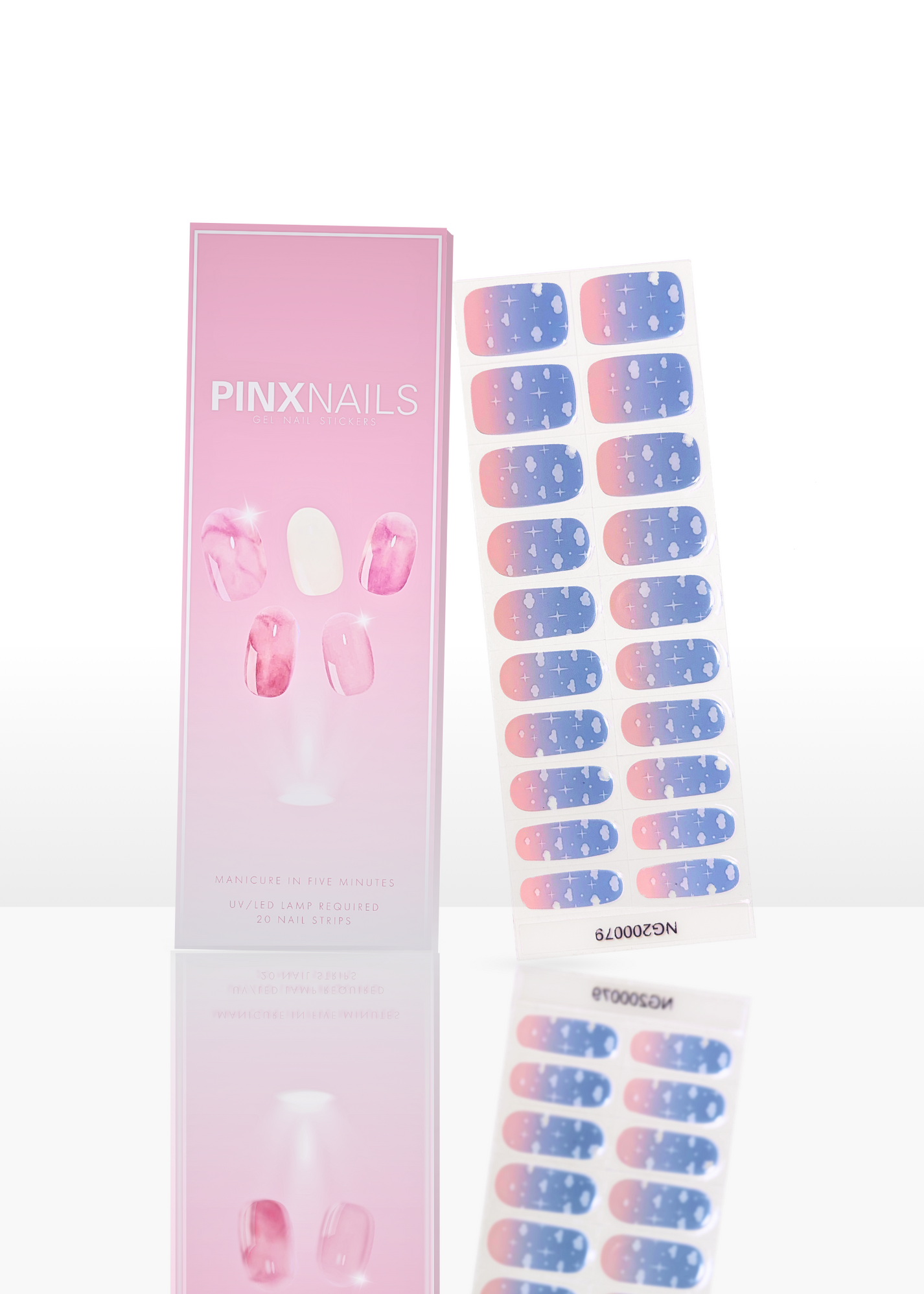 'Creamy Clouds' Gel Nail Stickers – Pinx Nails