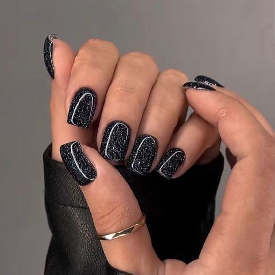 'Black out' Gel Nail Stickers – Pinx Nails