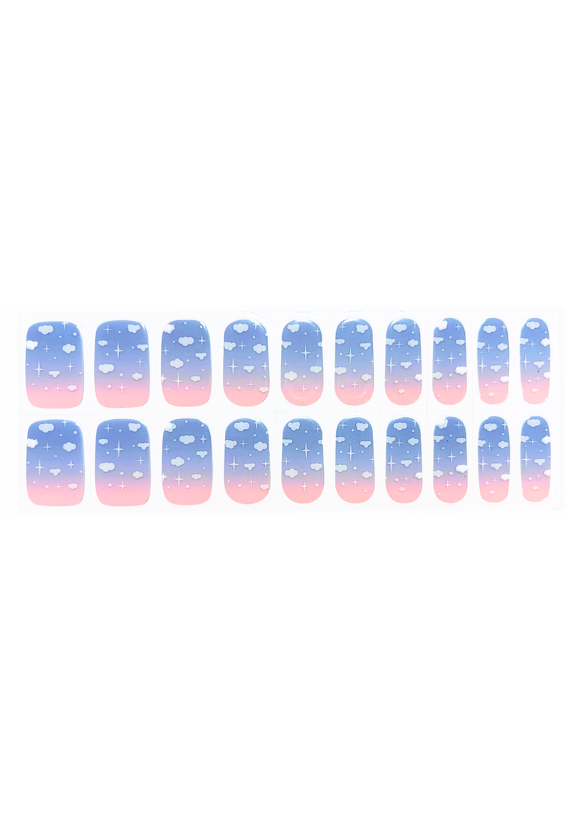 'Creamy Clouds' Gel Nail Stickers – Pinx Nails